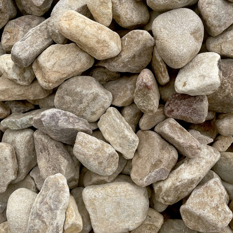 Brown 78’s, pea gravel – Harrisonburg Landscaping | Grass Roots